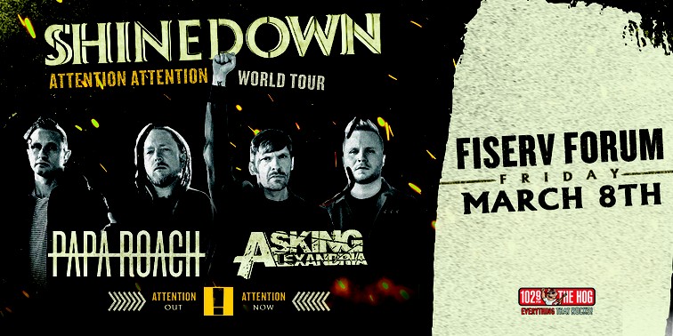 Shinedown to Perform at Fiserv Forum on March 8, 2019