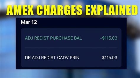 Dr Adj Redist Cadv Prin Amex Charge (2024)
