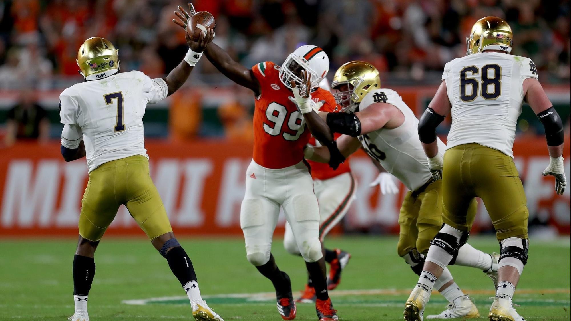 Hurricanes Believe New Look Defensive Line Can Still Be An Acc Force