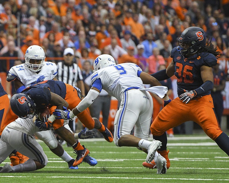 Chris Elmore Aaron Hacketts Blocking Key To Syracuses Running Game