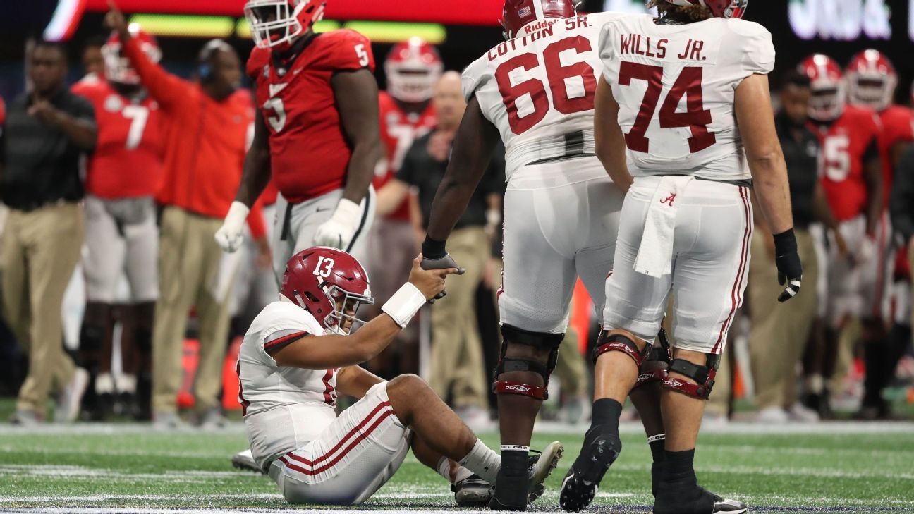 Jalen Hurts rallies Tide in fourth after Tua Tagovailoa injured