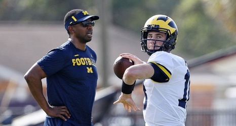Brandon Peters remains Michigan's third-string QB, for now
