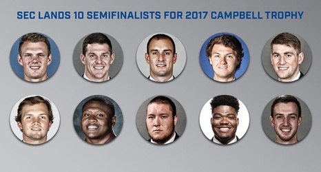 SEC lands 10 semifinalists for 2017 Campbell Trophy