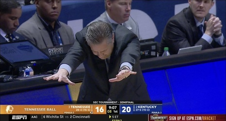 Coach Cal really wants to get tossed