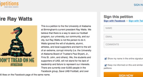 UAB Football: Fans Start Petition to Fire School President Ray Watts