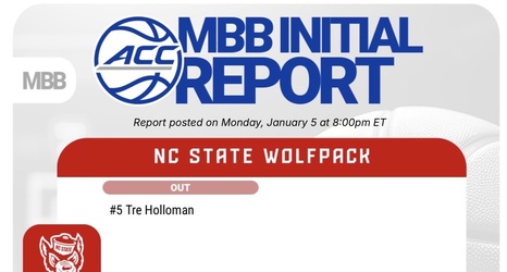 NC State Without Tre Holloman Tonight vs. Boston College