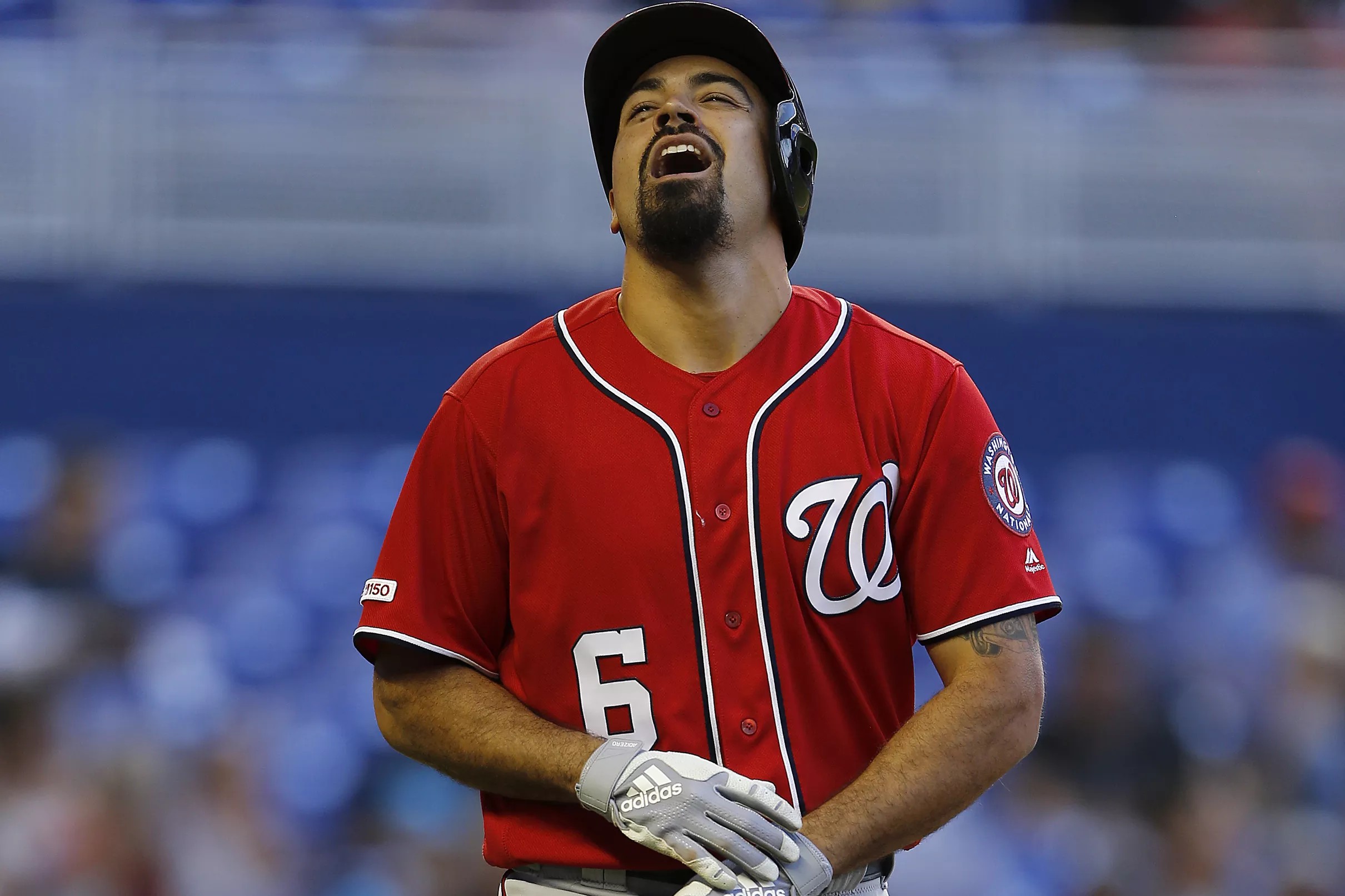Anthony Rendon has 17-game hit streak end when hit-by-pitch on elbow ...