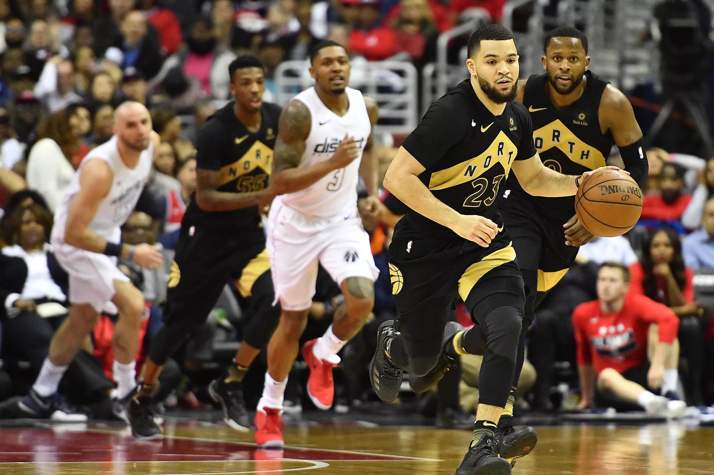 Watch: The Raptors welcome VanVleet back, and celebrate their series ...