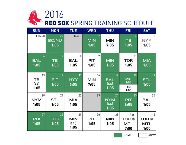 Rays announce 2017 Spring Training schedule