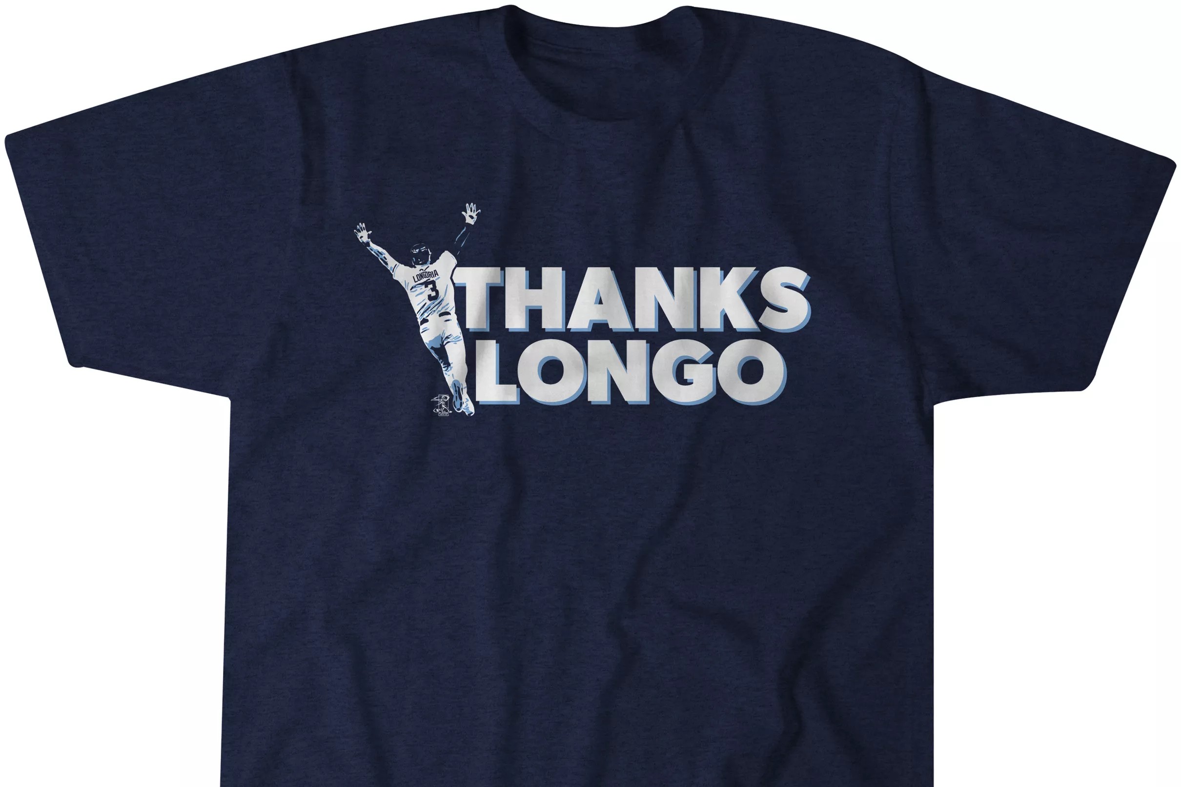 Show your love for Evan Longoria with this custom “Thanks Longo” t-shirt