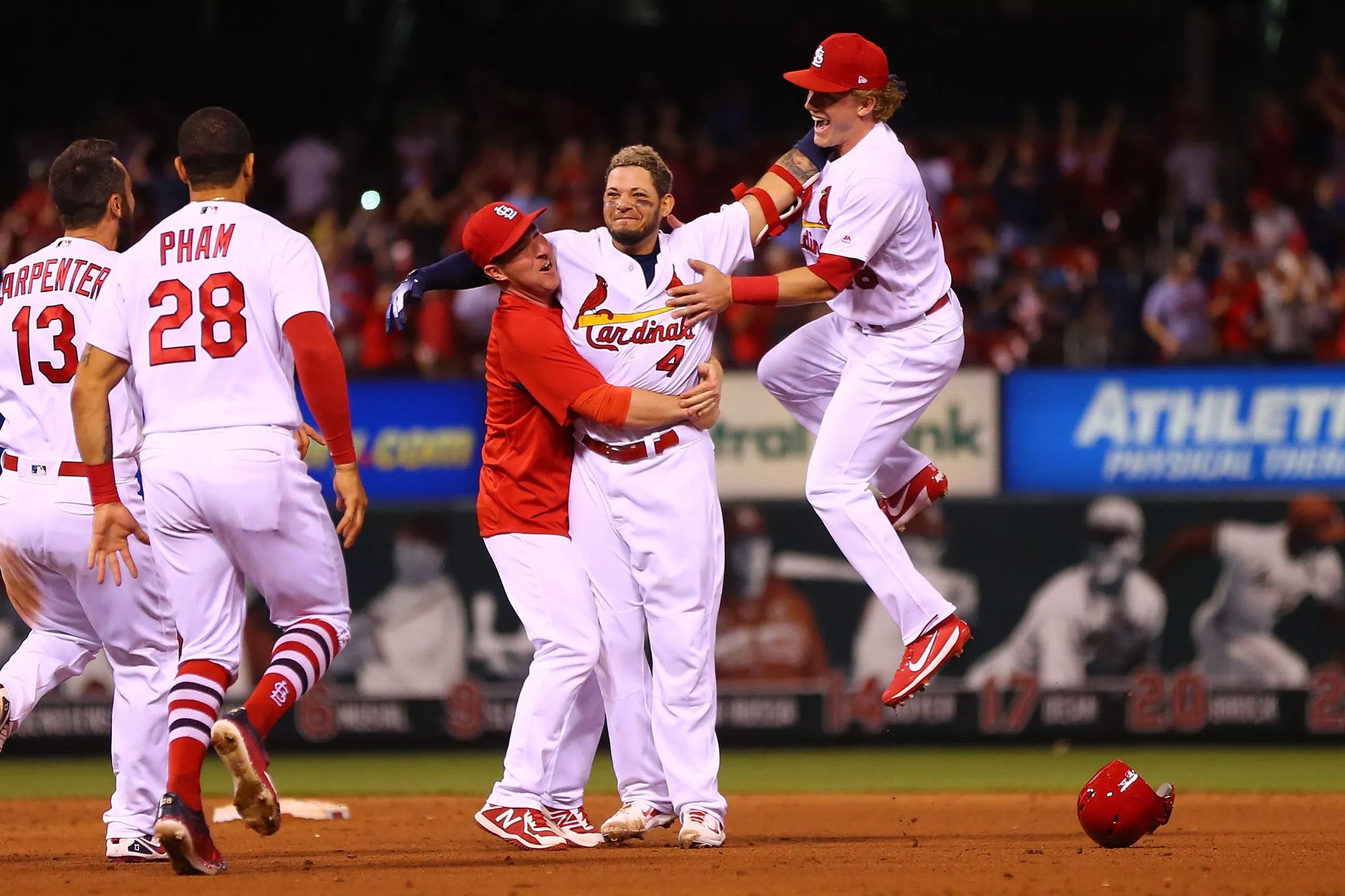 Yadier Molina will not miss celebrating with his teammates - A Hunt and ...