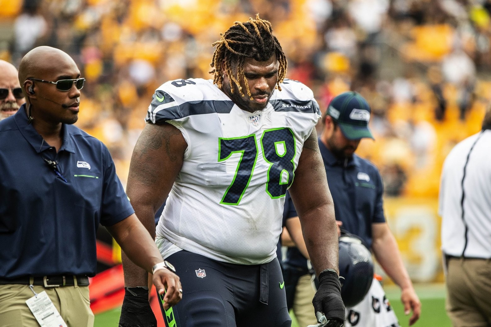 Seahawks right guard D.J. Fluker is healthy again. Will he unseat ...