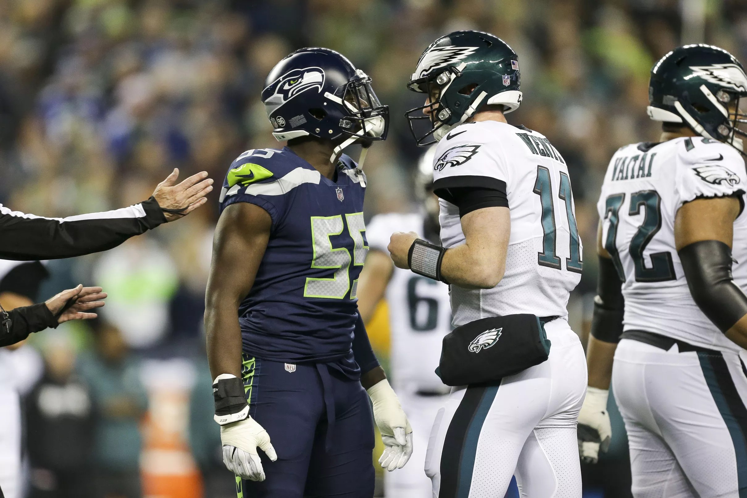 Frank Clark looks right again on the right side