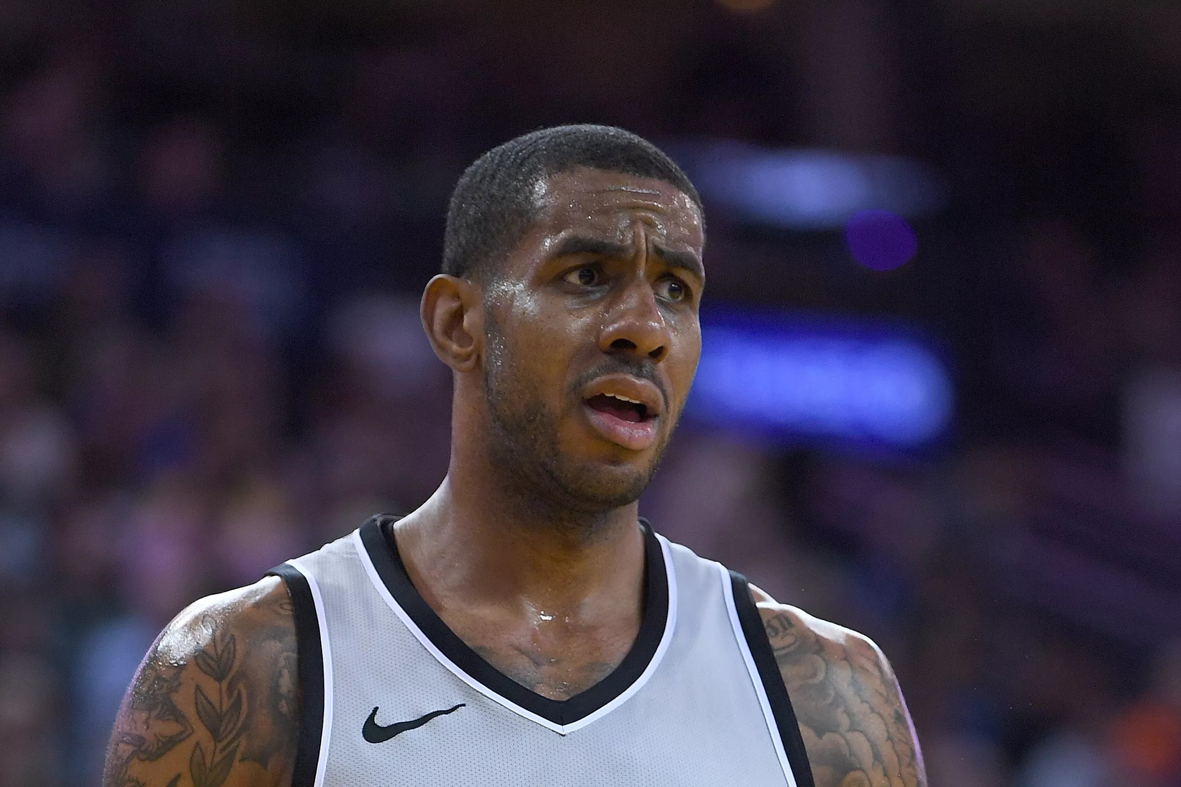 LaMarcus Aldridge represents the Spurs with pride in Los Angeles.