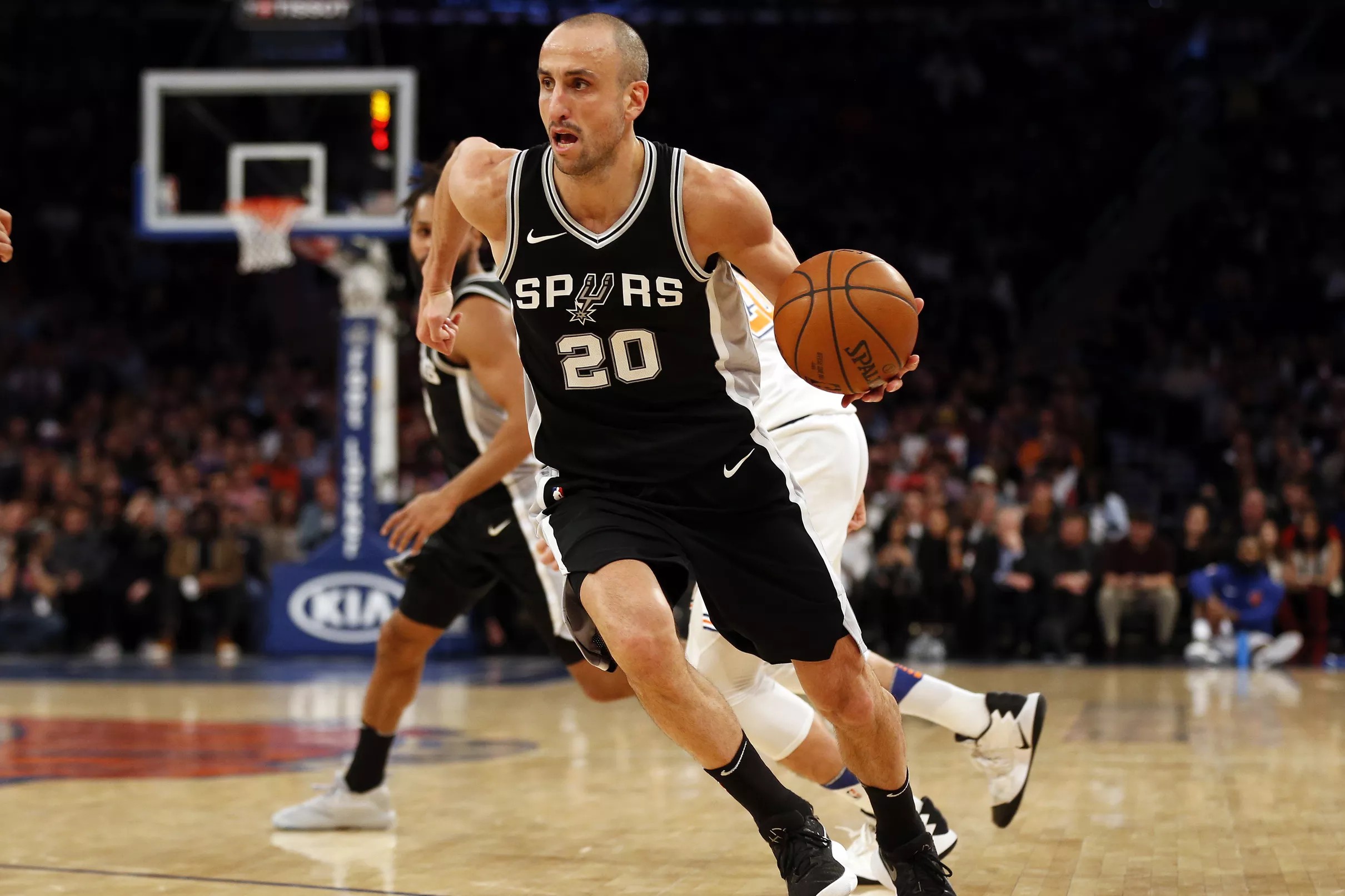 The Spurs show off their trick shots and sea legs