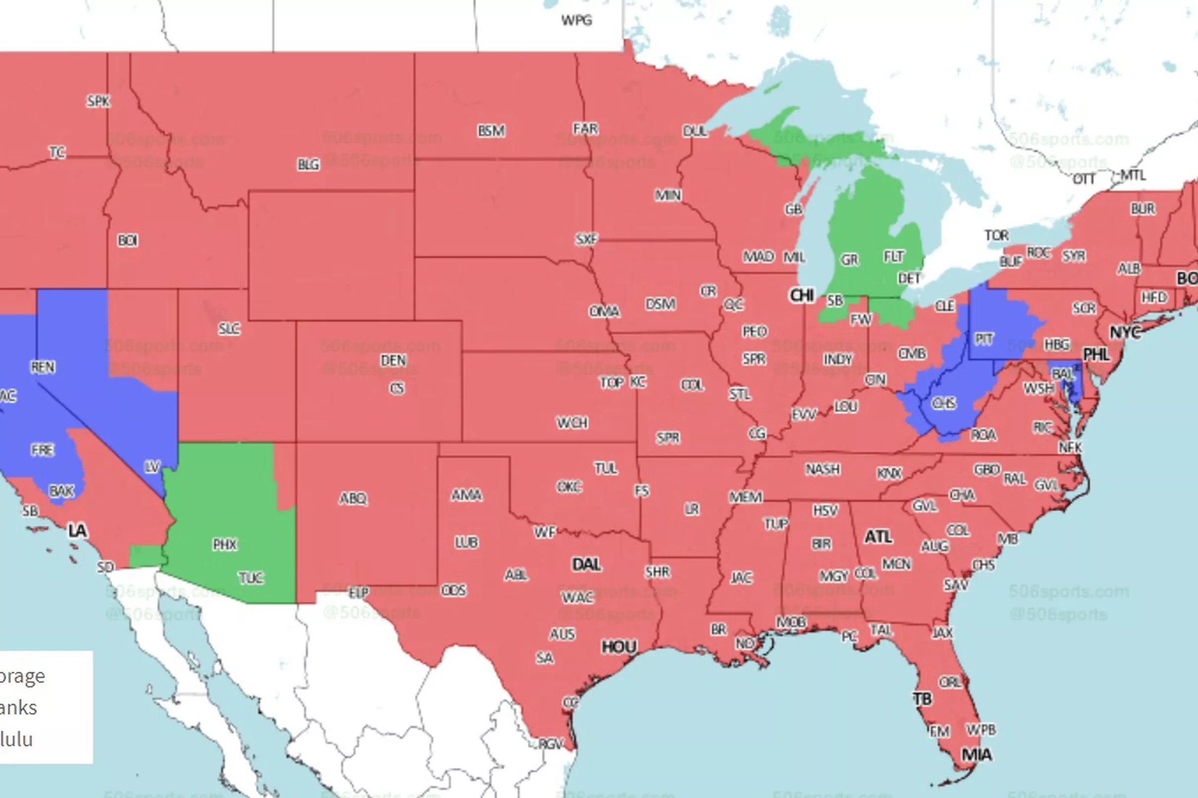 2018 NFL Distribution Map: Check out if you will get to see the ...