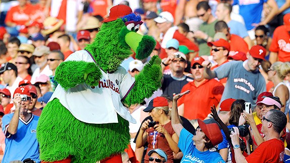 Phillie Phanatic Makes A Special Connection With A Blind Fan