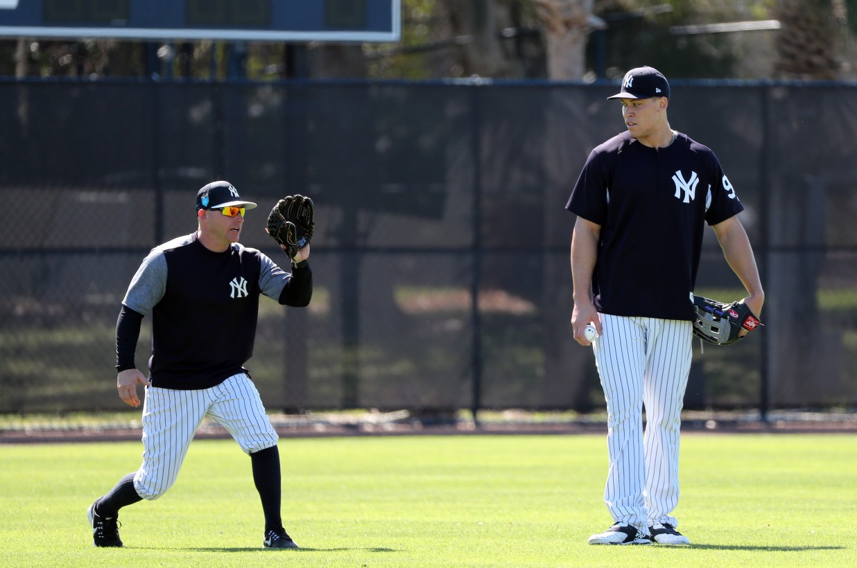 Aaron Judge’s surprising position during a workout drew attention