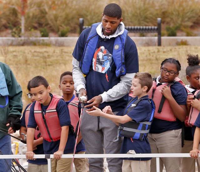 Paul George kicks off outdoor initiative with kids' fishing event