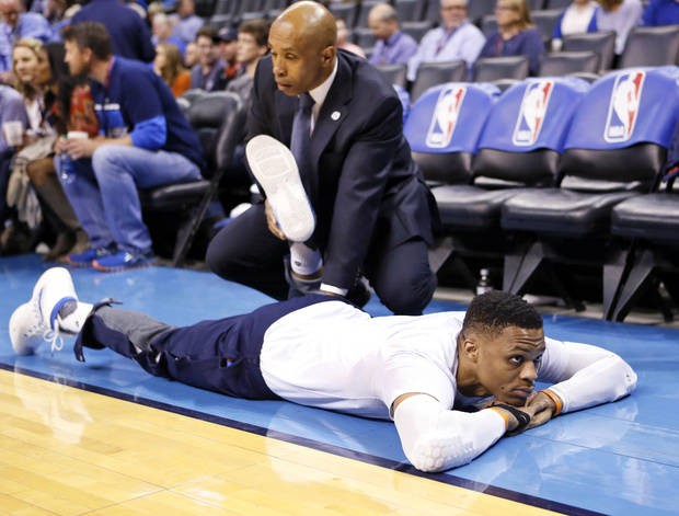 Thunder reunites with former athletic trainer Joe Sharpe in Charlotte