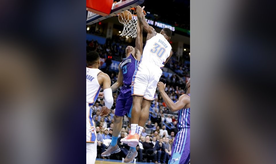 Thunder journal: Deonte Burton shows off his hops in 109-104 win over ...