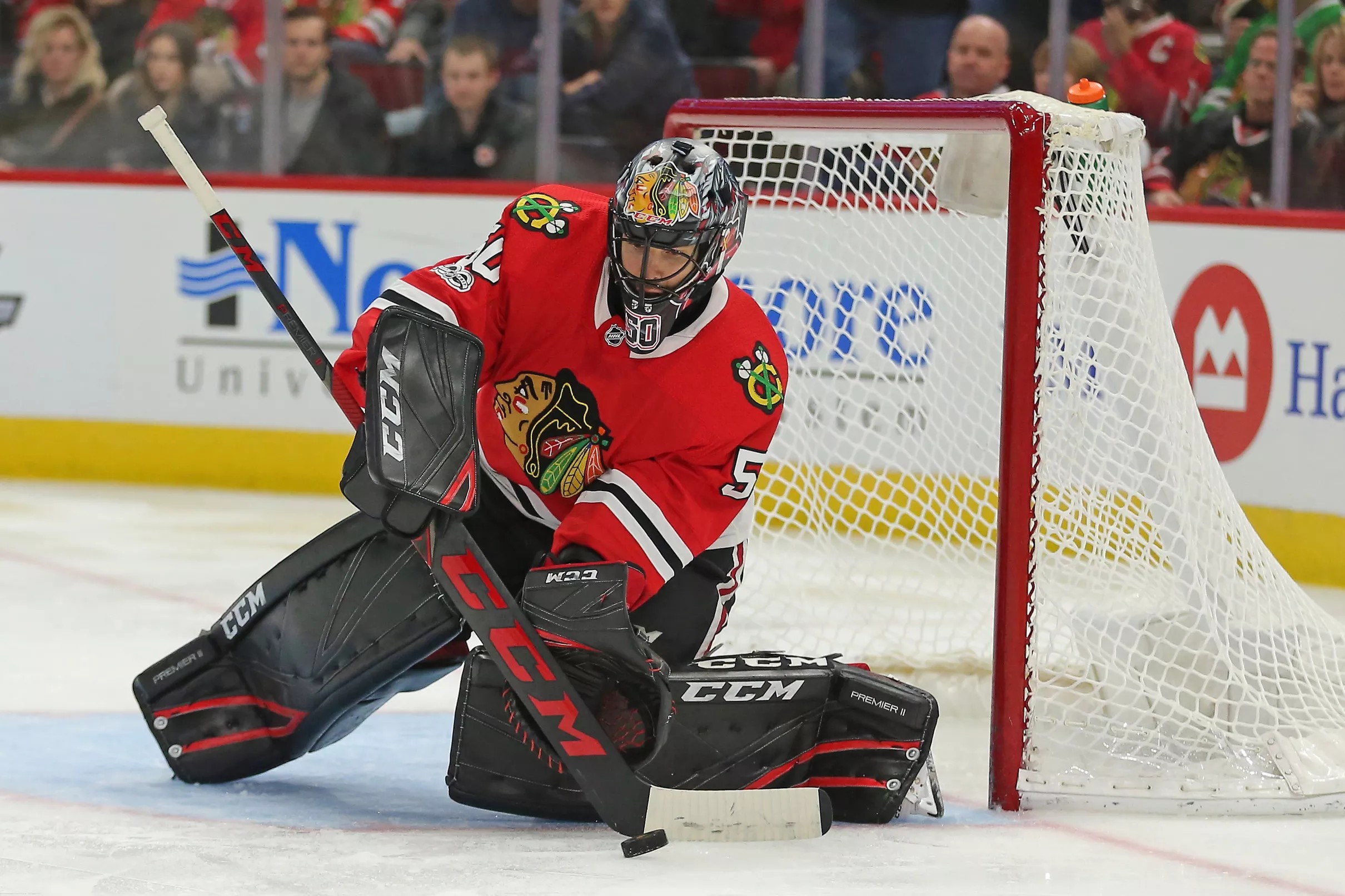 Corey Crawford officially activated, Jean-Francois Berube reassigned to AHL