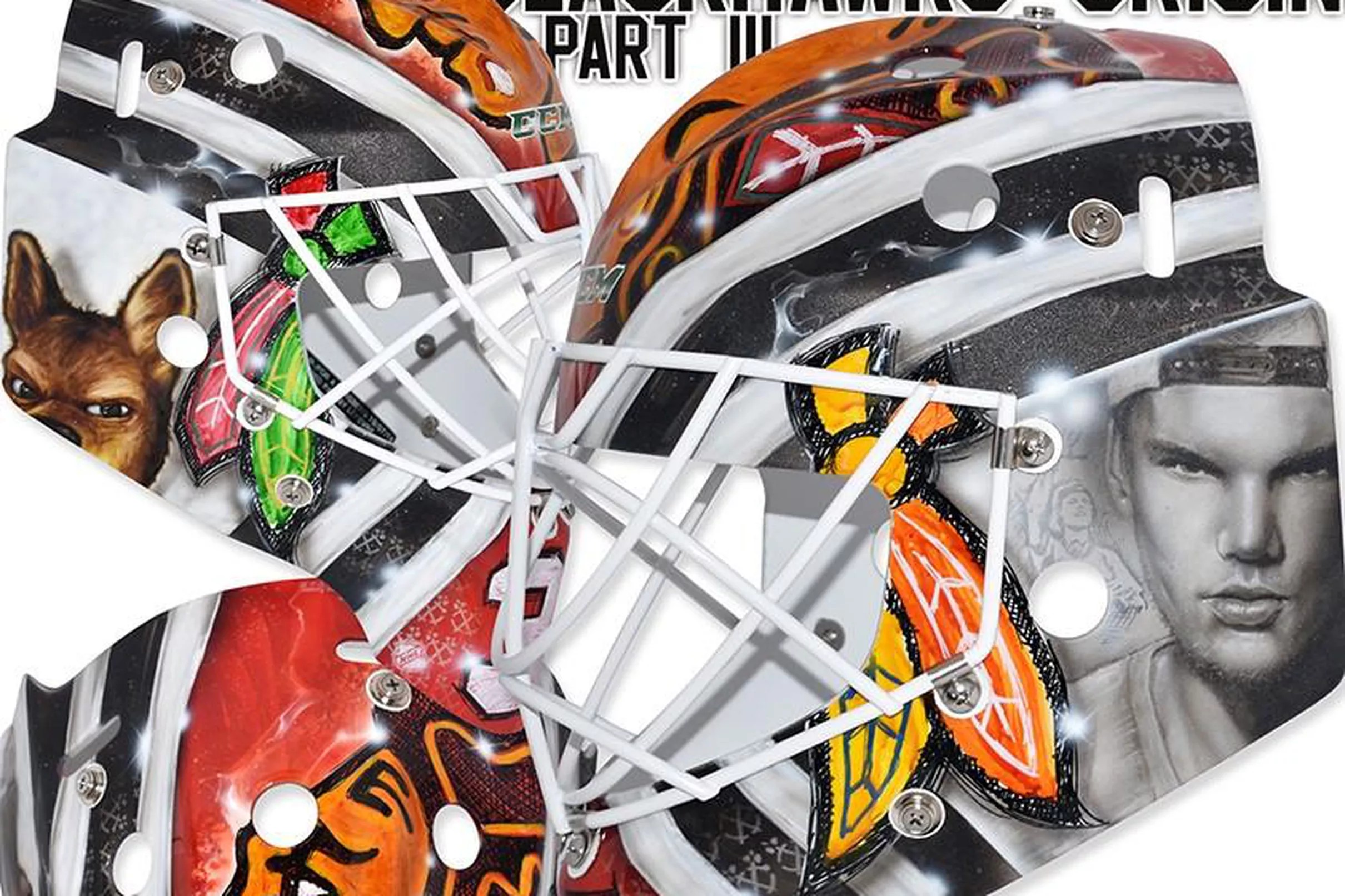 Look: Blackhawks’ Anton Forsberg pays tribute to Avicii with goalie mask
