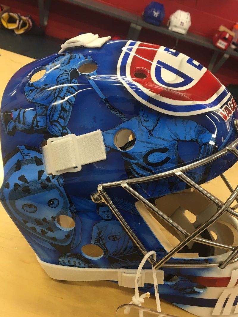 Charlie Lindgren’s new mask pays tribute to Canadiens goaltender greats
