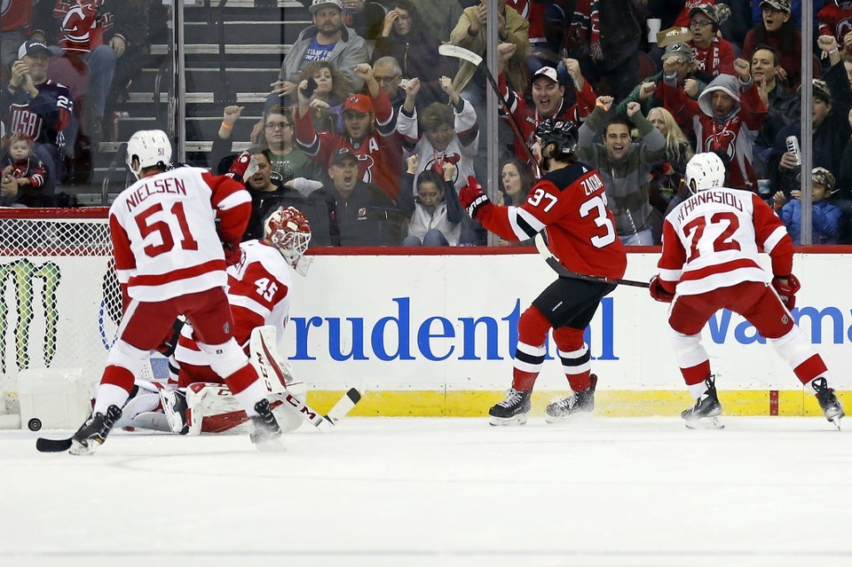 Devils allow 3 straight goals, lose to Red Wings in OT | Rapid reaction
