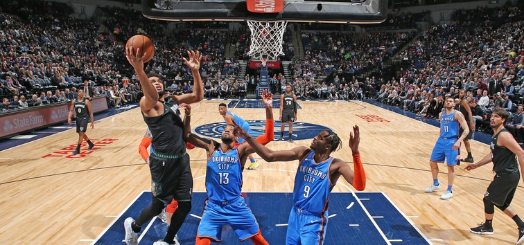 Towns Dominates Thunder, Wolves Clinch Season Series