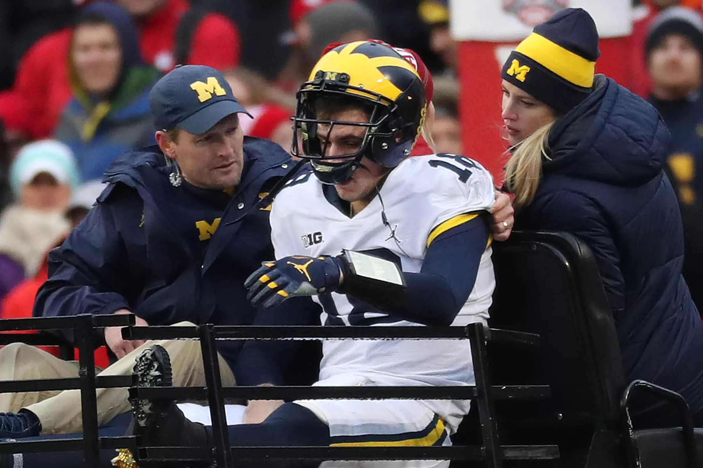 Brandon Peters being tested for head injury