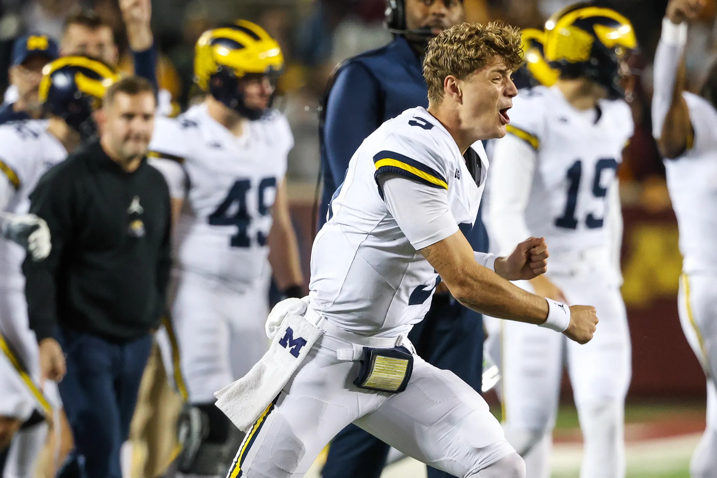 Jim Harbaugh calls J.J. McCarthy a blend of Tom Brady and Jim McMahon