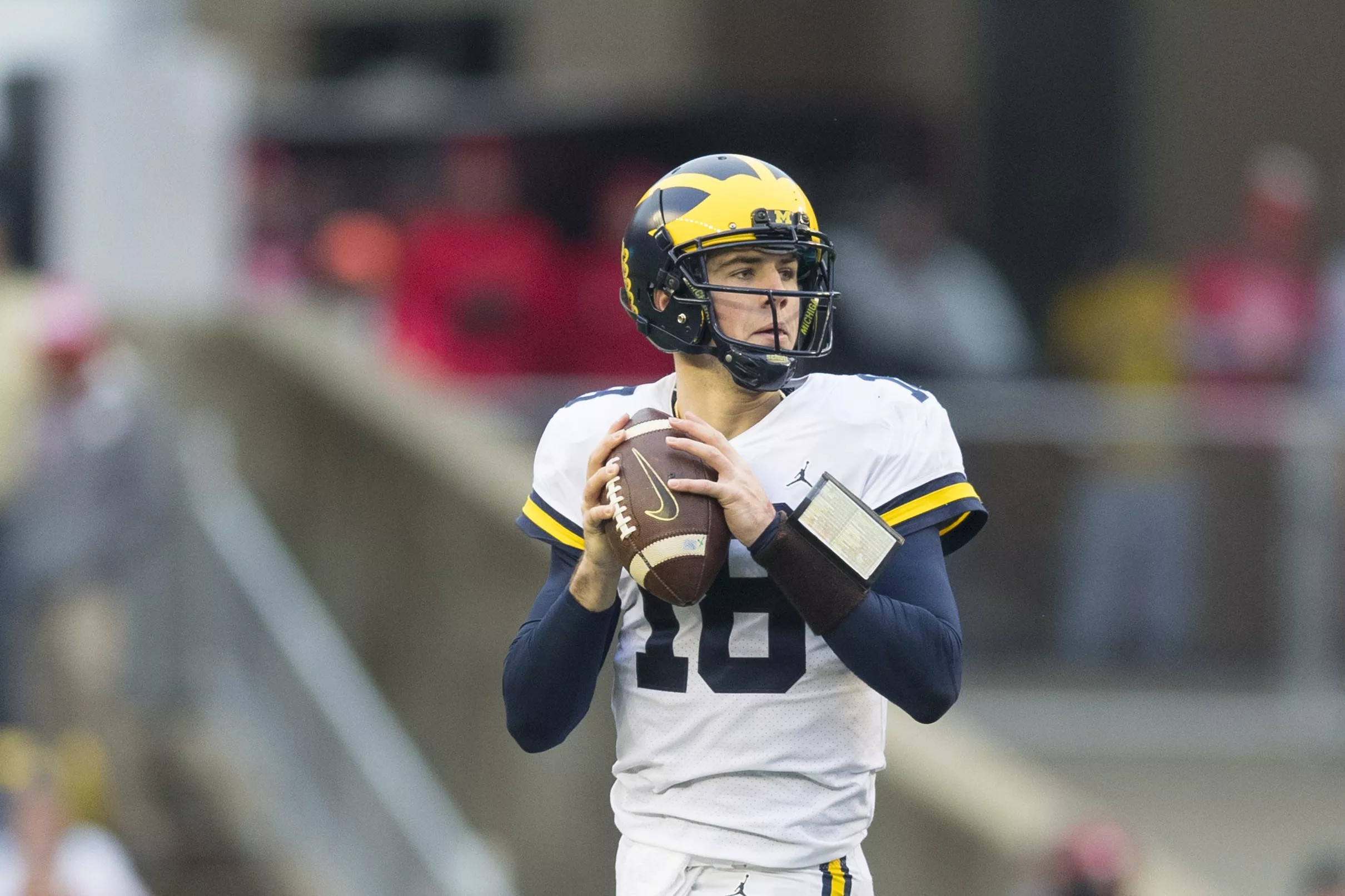 Brandon Peters leaves game vs. Wisconsin after vicious hit