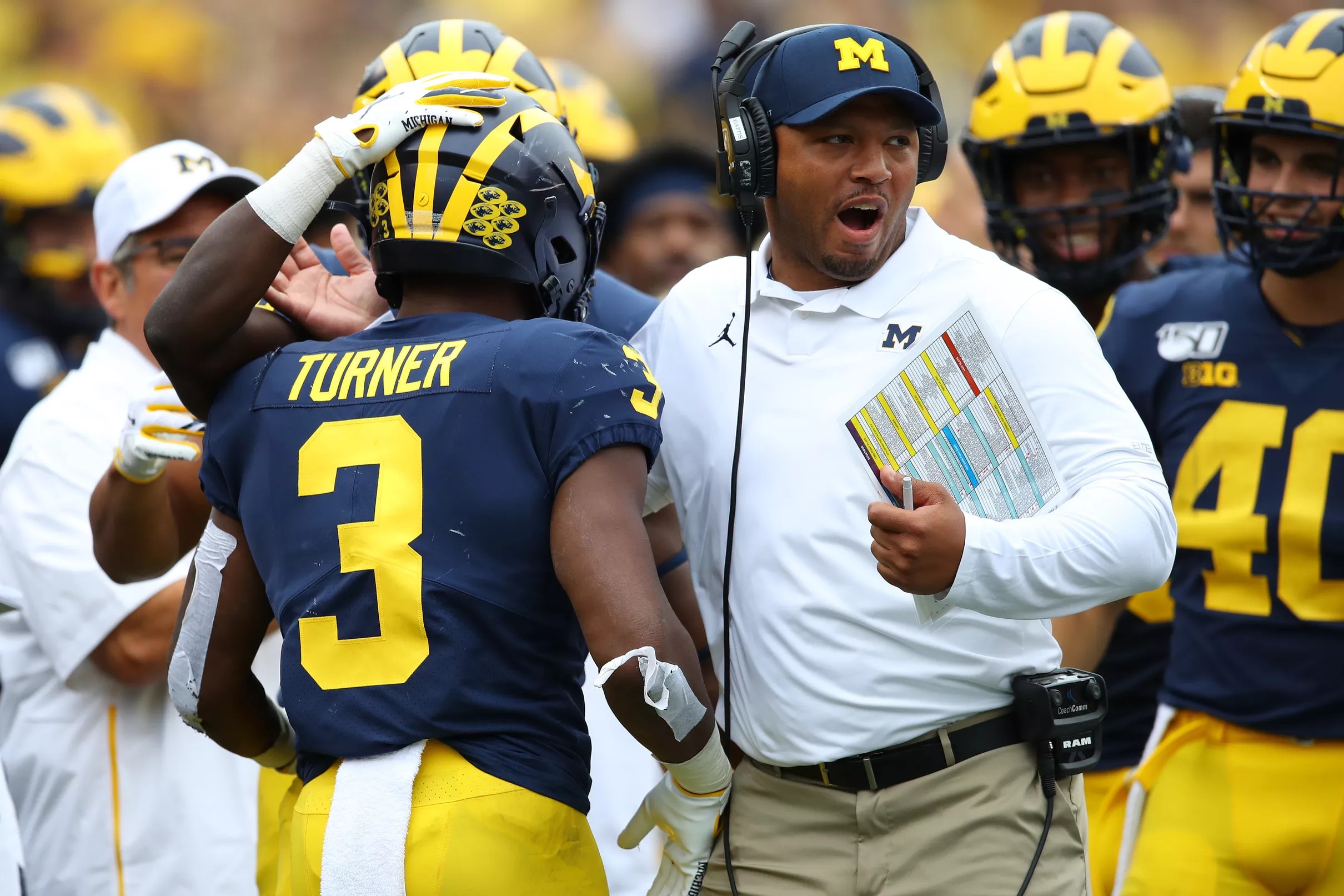 Josh Gattis talks Michigan QB competition, depth at skill positions