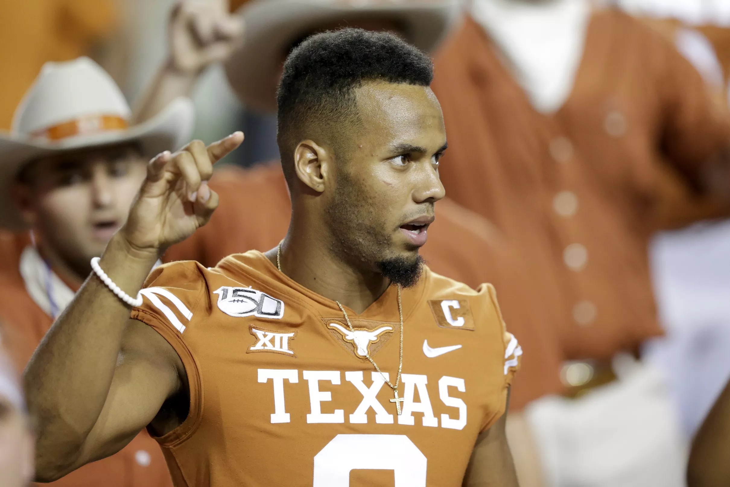 Texas WR Collin Johnson available vs. West Virginia on ‘emergency only ...