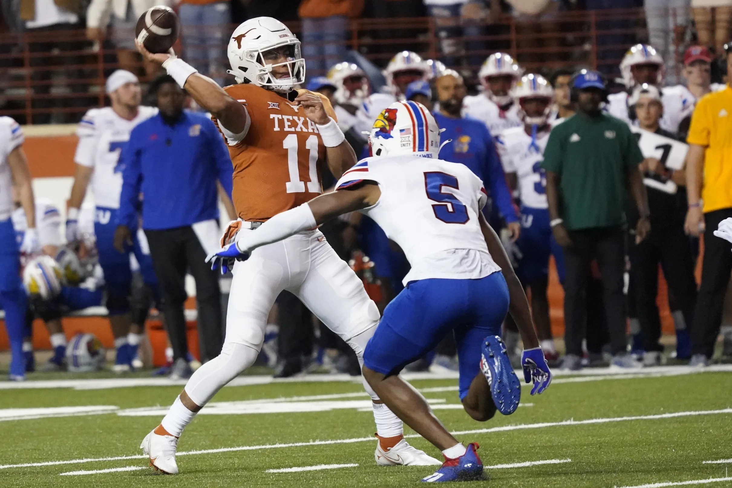 Texas releases West Virginia depth chart