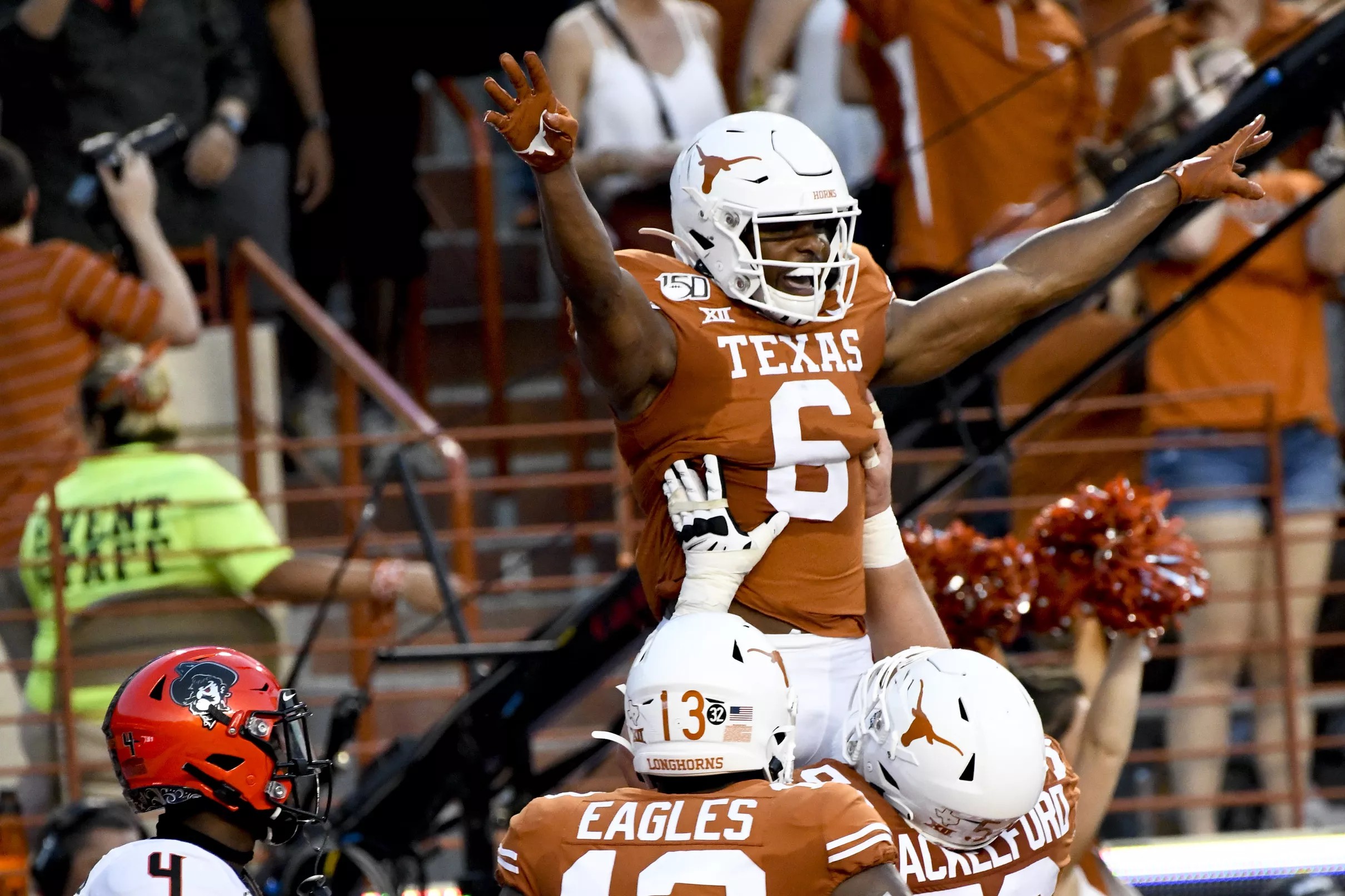 No. 12 Texas holds off Oklahoma State for 36-30 victory
