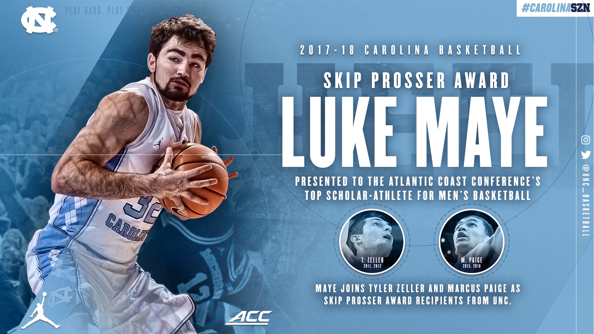 Luke Maye Wins Skip Prosser Award