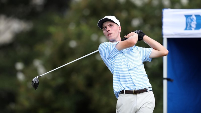 Men's Golf Second at Duke After 36 Holes