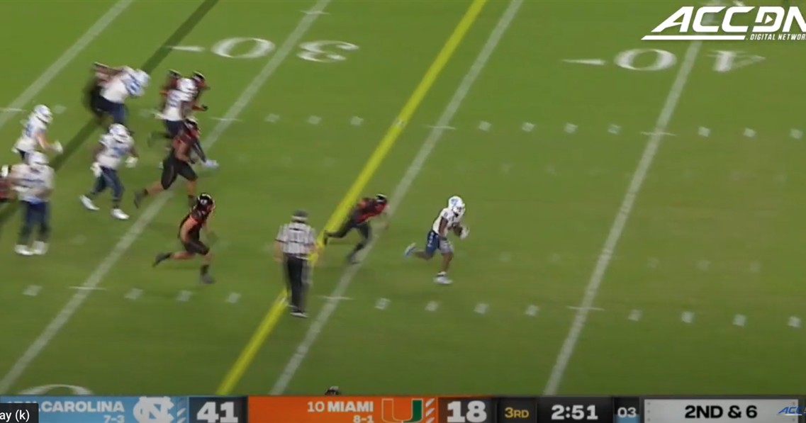 Video: UNC's Michael Carter Rushes for 306 (!) Yards vs. Miami