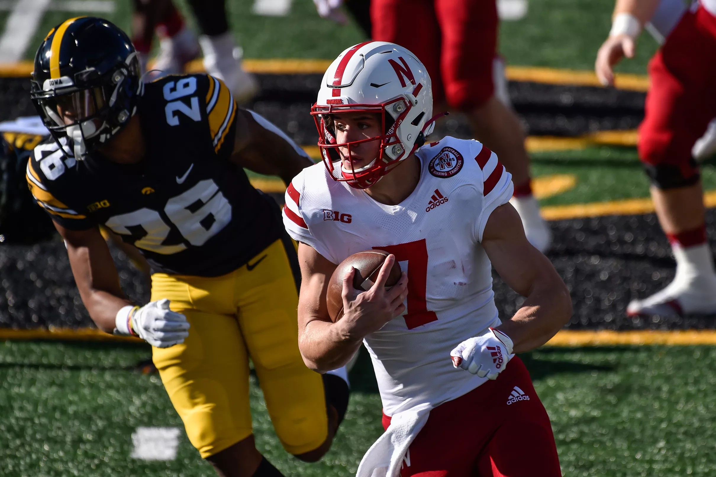Nebraska - Iowa Rivalry Football Game Tied At Half 13-13