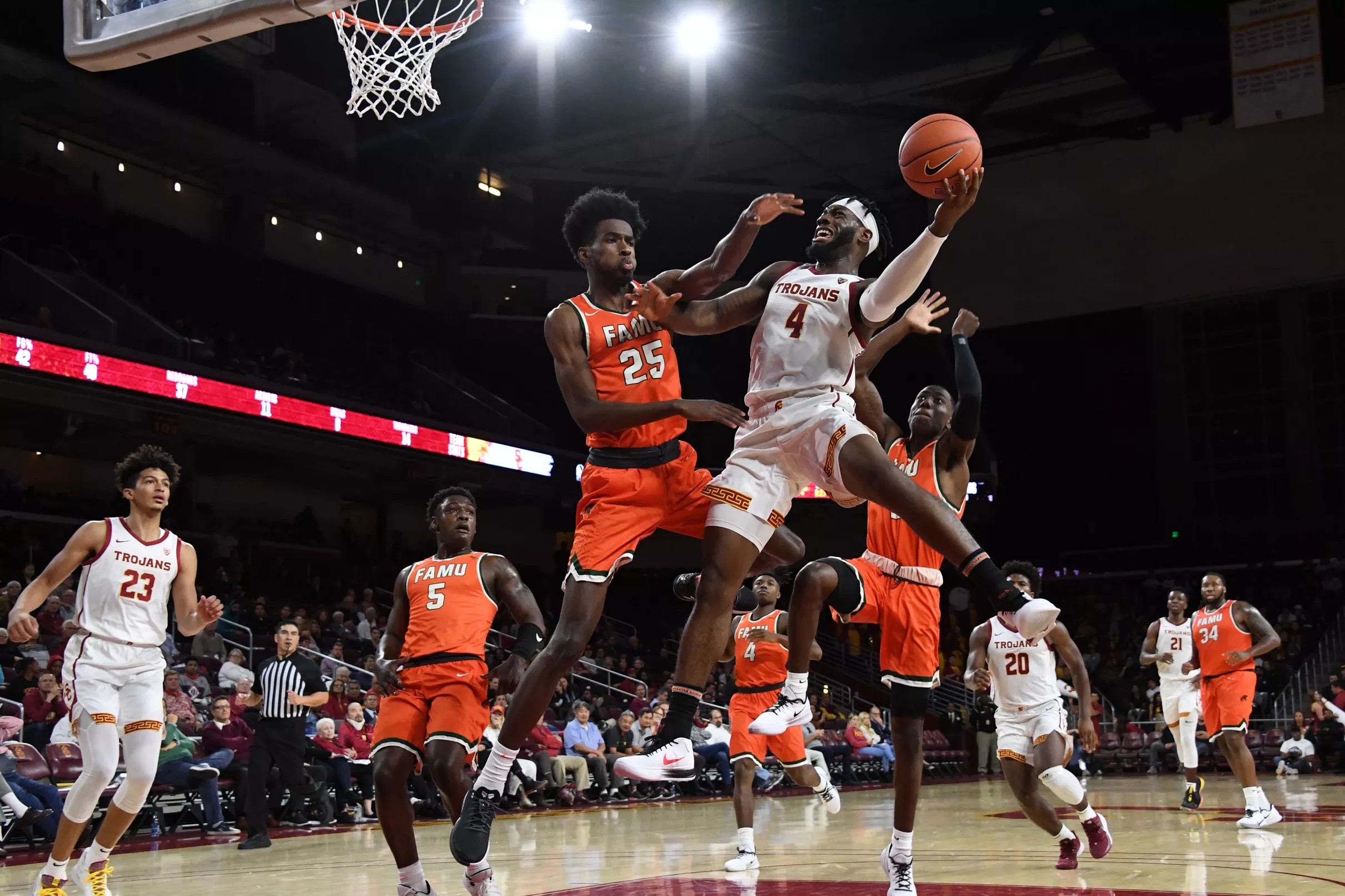 USC basketball starts slow but dominates Florida A&M 77-48 in their ...