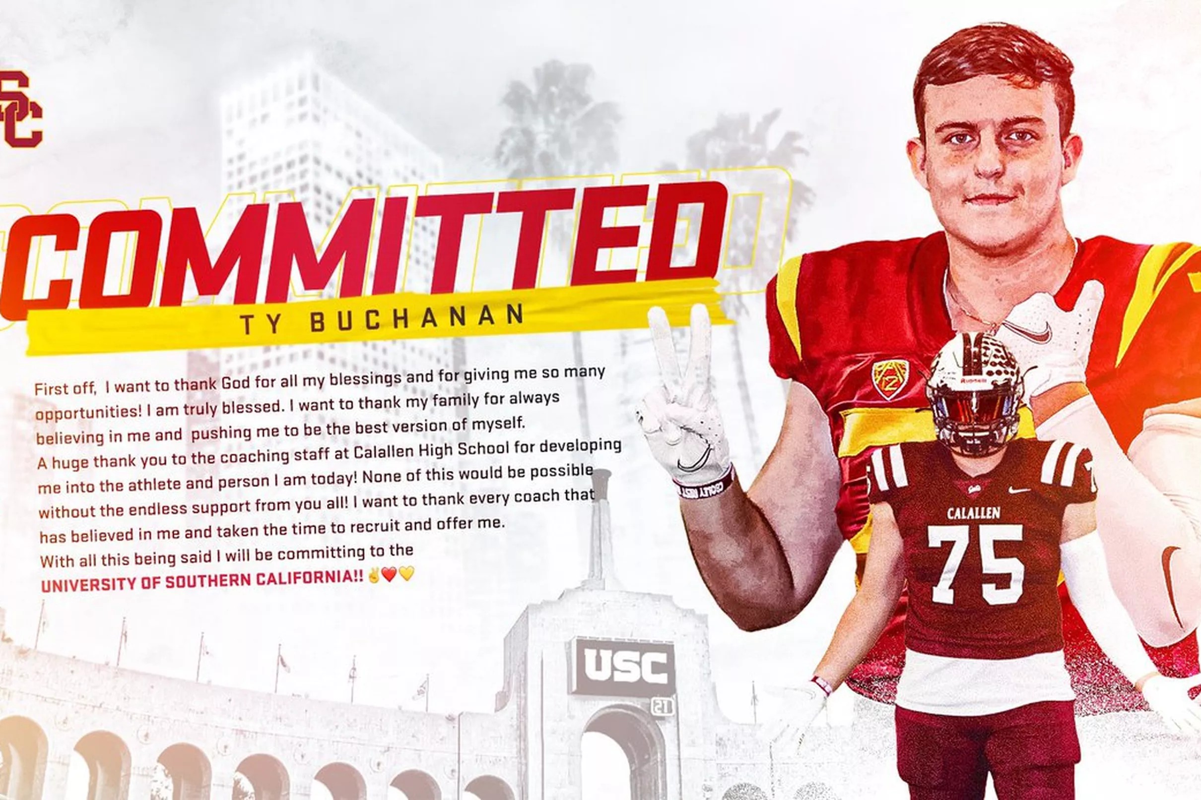 3-star G Ty Buchanan commits to USC!
