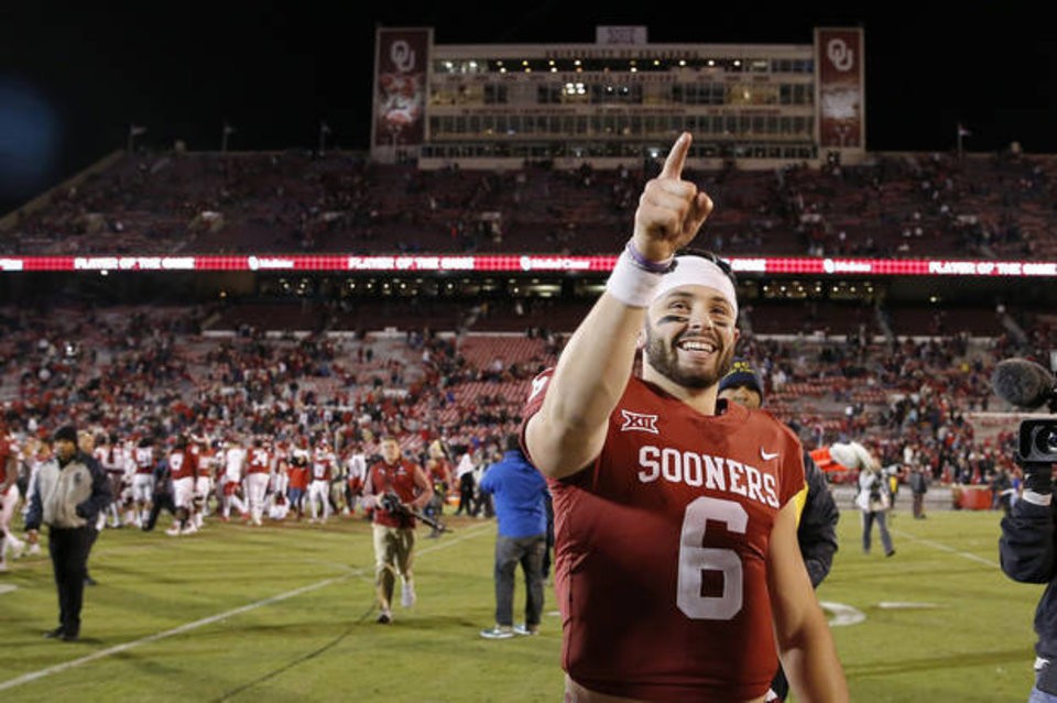Baker Mayfield has moved to the top of OU's greatest quarterbacks