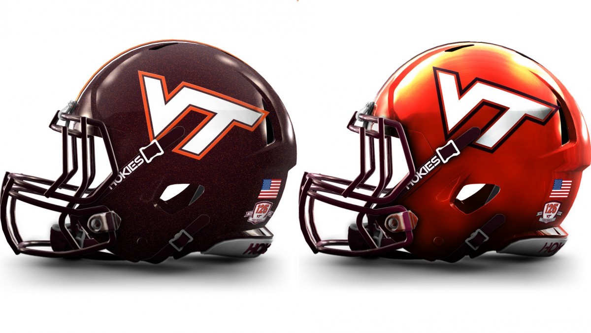 Several styles of Virginia Tech helmets go on auction Monday