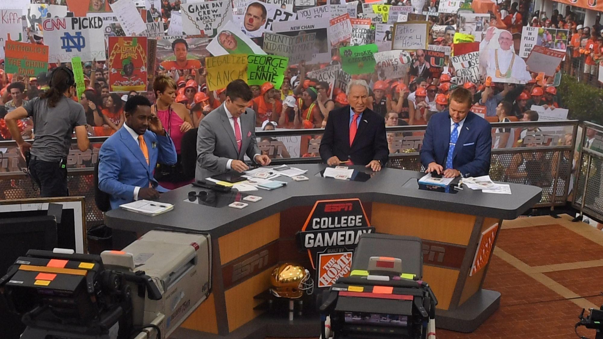 Hurricanes, college football fans revved up for ESPN's GameDay