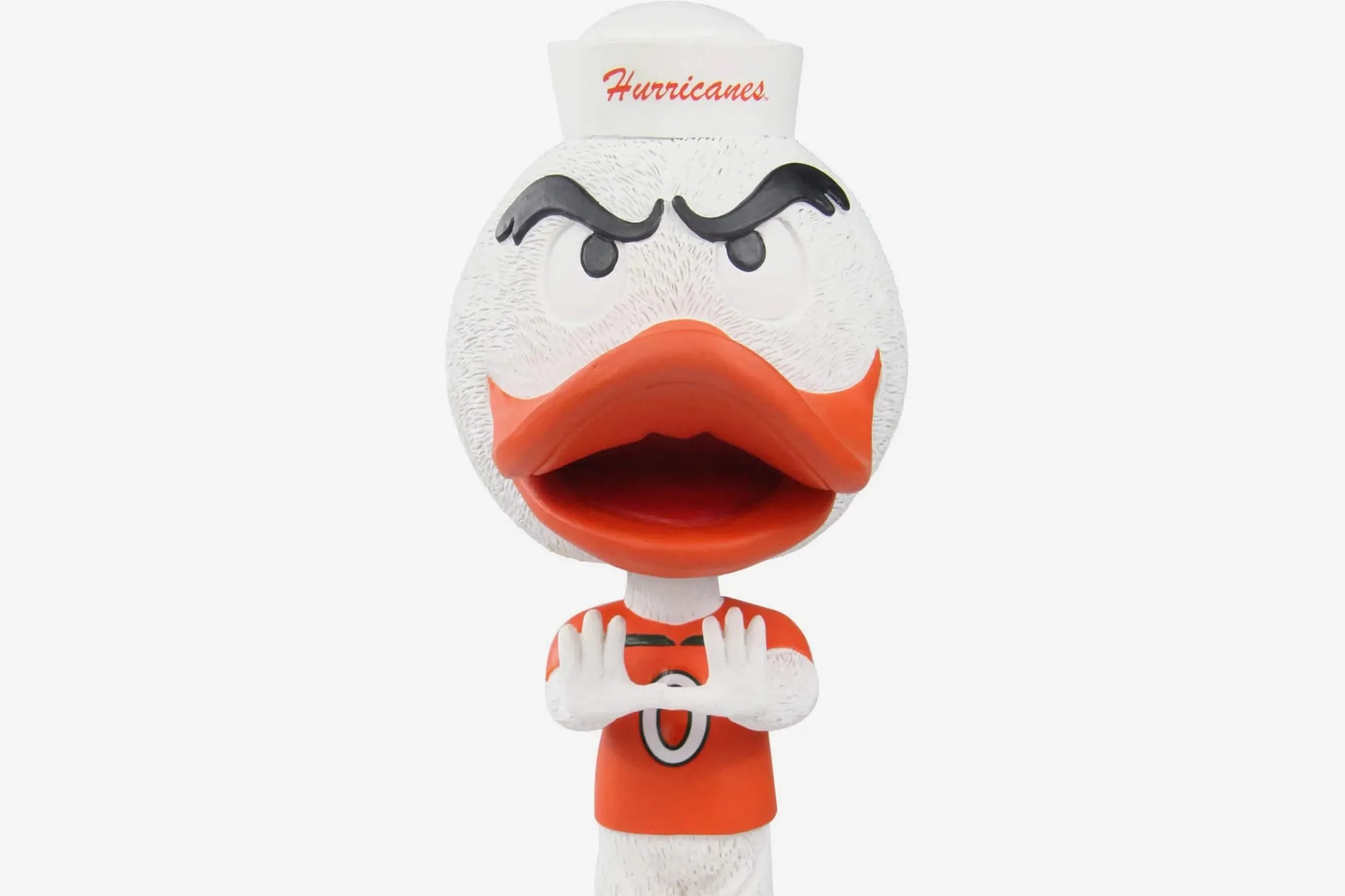 EXCLUSIVE: Limited Edition Sebastian Miami Hurricanes Mascot Bighead ...