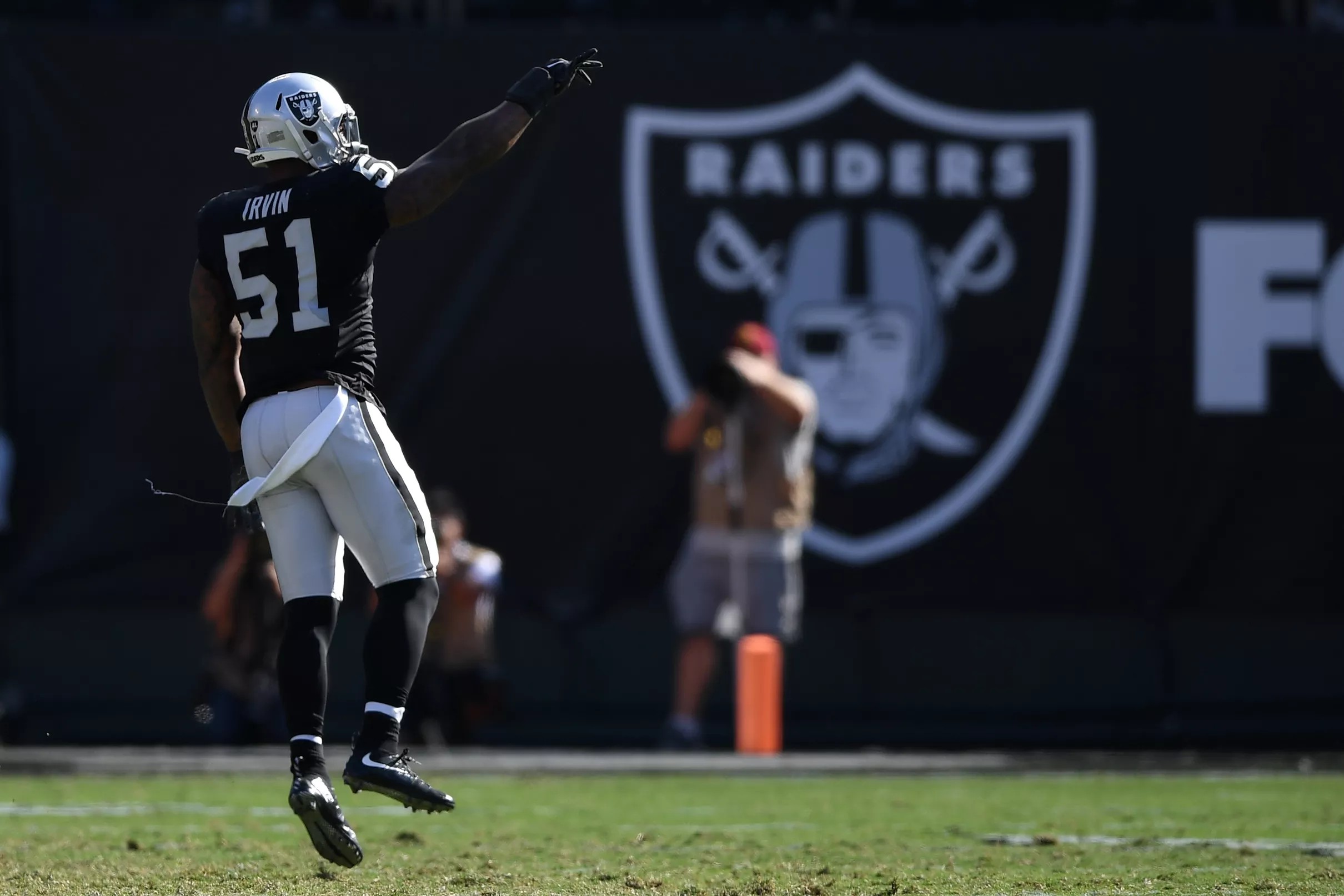 Irvin was selected as the Raiders’ Man of the Year and is now eligible ...