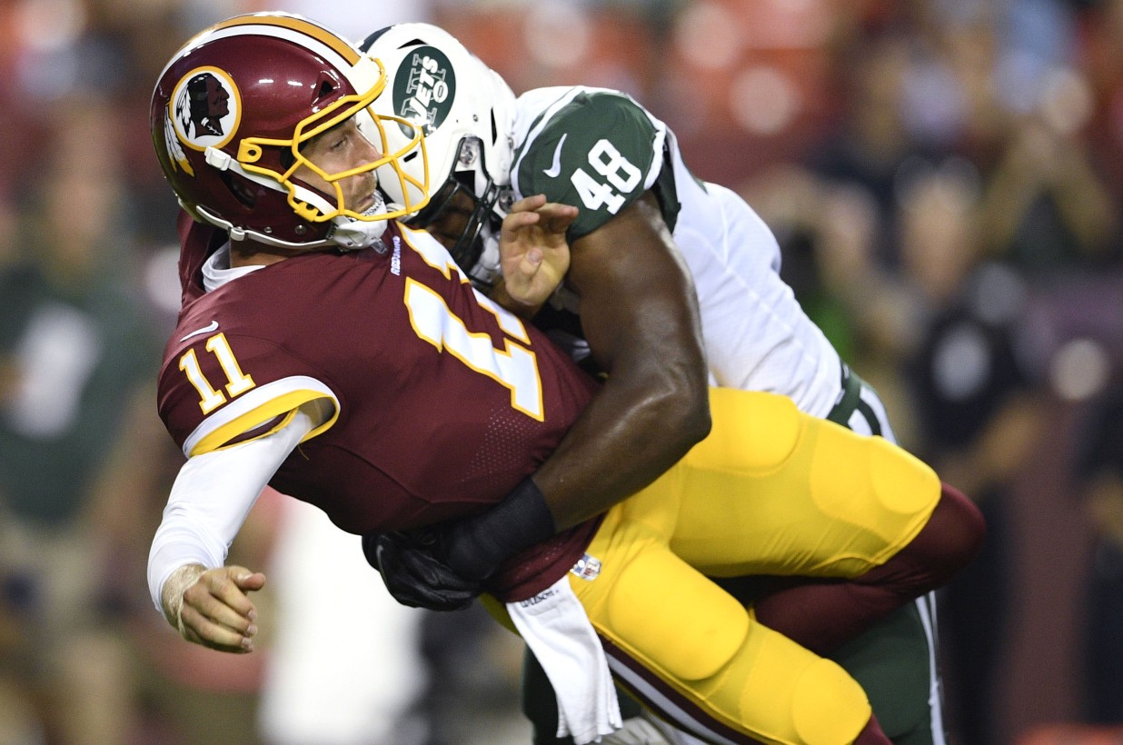 Jordan Jenkins trying to get a handle on right way to hit a QB