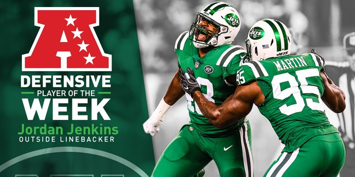 Jordan Jenkins Named AFC Defensive Player of the Week